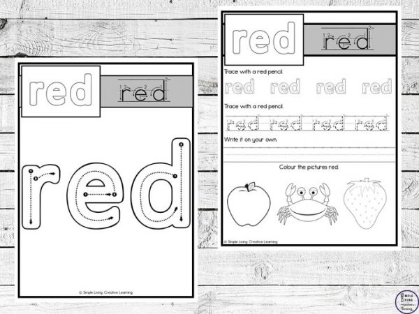 My Handwriting Book ~ Colours - Simple Living. Creative Learning