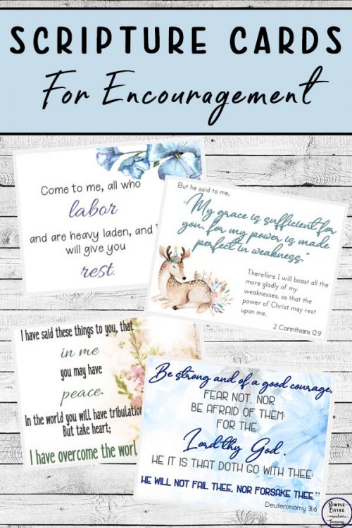 Scripture Cards for Encouragement - Simple Living. Creative Learning
