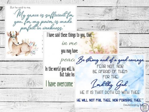 Scripture Cards for Encouragement - Simple Living. Creative Learning