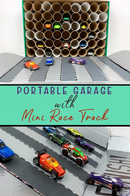 Portable Garage with Mini Race Track - Simple Living. Creative Learning
