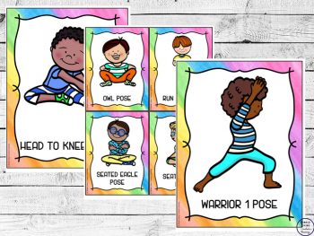 Stretching Exercise Cards and Posters - Simple Living. Creative Learning