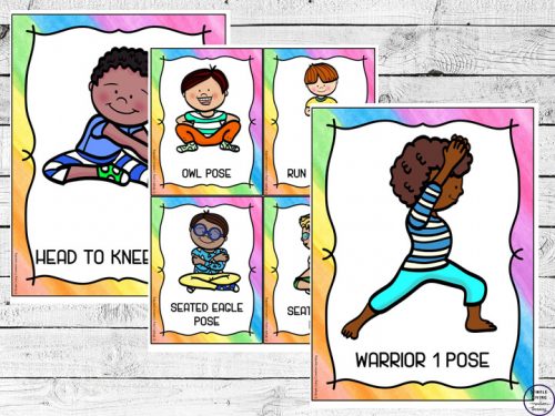 Stretching Exercise Cards and Posters - Simple Living. Creative Learning