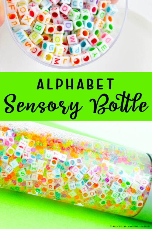 Alphabet Sensory Bottle - Simple Living. Creative Learning