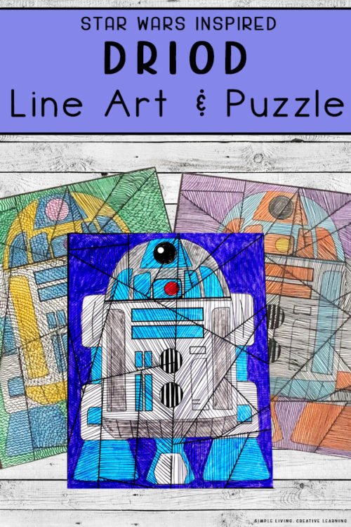 Star Wars Inspired Droid Line Art and Puzzle - Simple Living. Creative ...