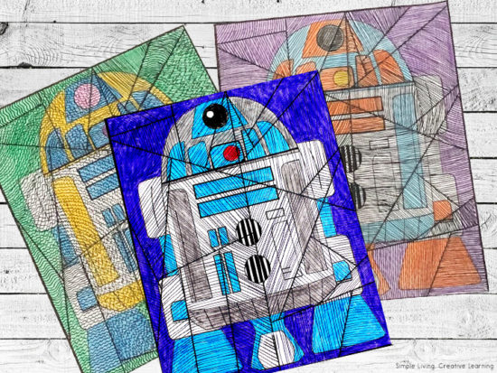 Star Wars Inspired Droid Line Art and Puzzle - Simple Living. Creative ...