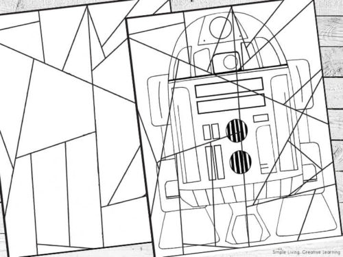 Star Wars Inspired Droid Line Art and Puzzle - Simple Living. Creative ...