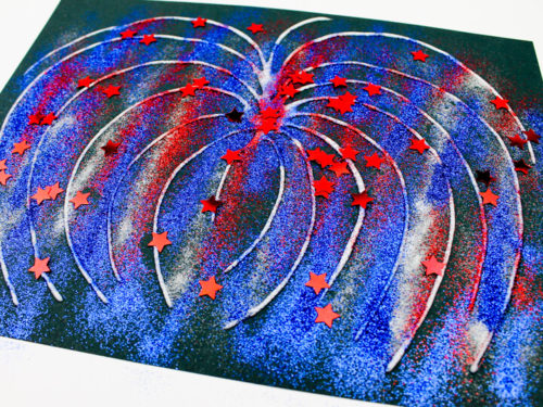 Gorgeous Glitter Fireworks Art - Simple Living. Creative Learning
