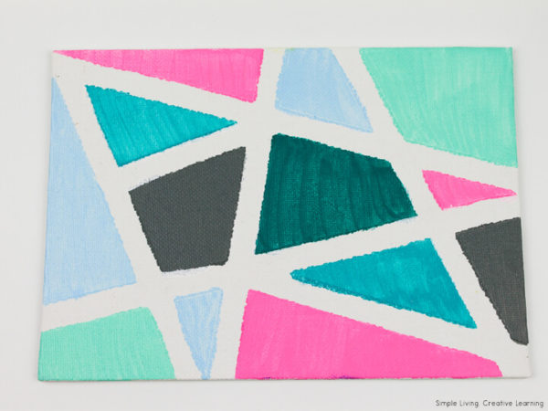 Tape Resist Art with Paint - Simple Living. Creative Learning