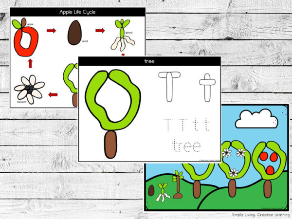 Apple Life Cycle Playdough Mats - Simple Living. Creative Learning