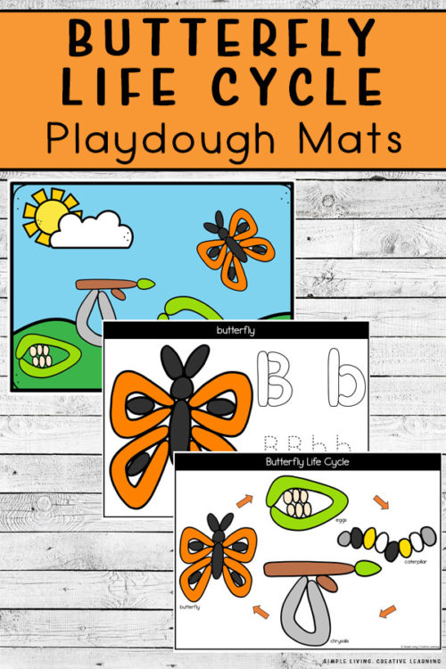 Butterfly Life Cycle Playdough Mats - Simple Living. Creative Learning