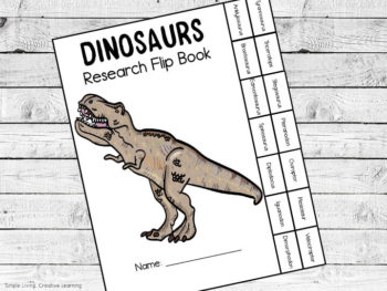 Dinosaur Research Flip Book - Simple Living. Creative Learning