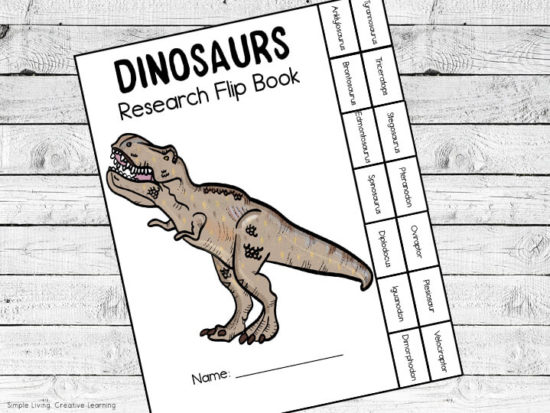 Dinosaur Research Flip Book - Simple Living. Creative Learning