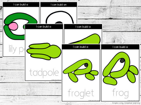 Frog Life Cycle Playdough Mats - Simple Living. Creative Learning