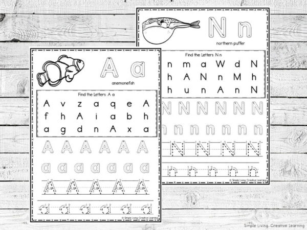 Ocean Themed Alphabet Handwriting Worksheets - Simple Living. Creative ...