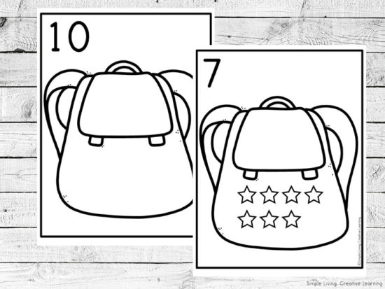 Backpack Counting Mats - Simple Living. Creative Learning