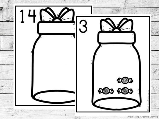 Christmas Candy Counting Mats - Simple Living. Creative Learning