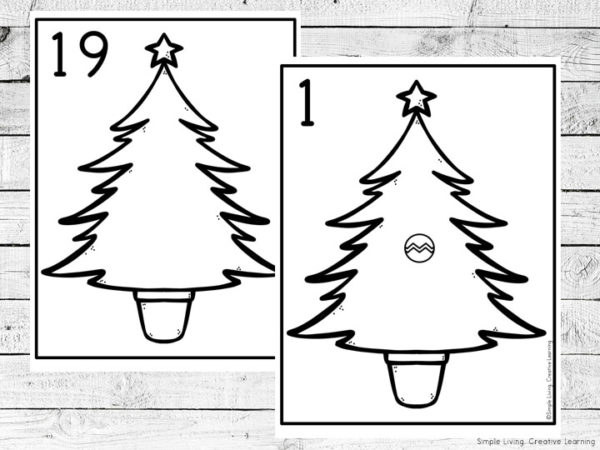 Christmas Tree Counting Mats - Simple Living. Creative Learning