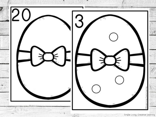 Easter Egg Counting Mats - Simple Living. Creative Learning