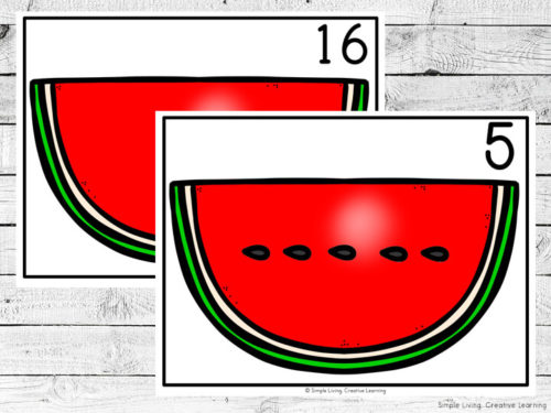 Watermelon Seed Counting Mats - Simple Living. Creative Learning