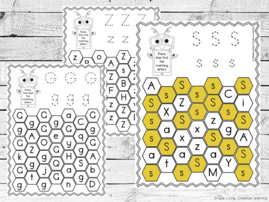 Bee Letter Find - Simple Living. Creative Learning