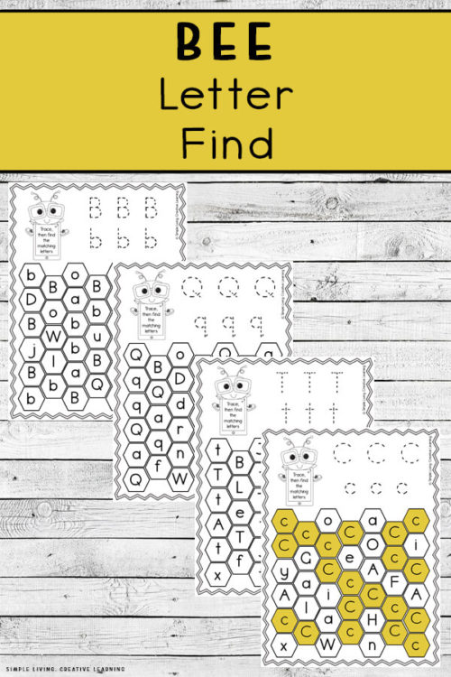 Bee Letter Find - Simple Living. Creative Learning