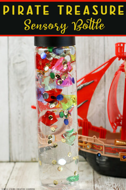 Pirate's Treasure Sensory Bottle - Simple Living. Creative Learning
