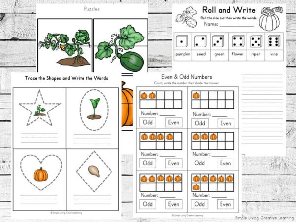 Pumpkin Printable Pack - Simple Living. Creative Learning