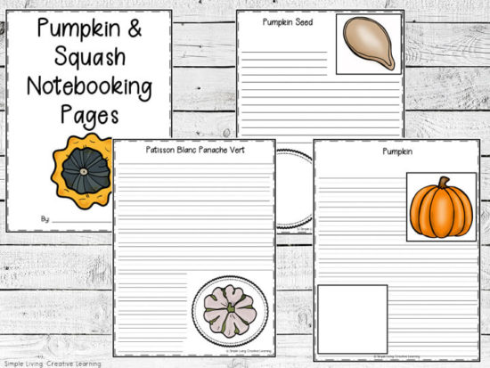 Pumpkin and Squash Notebooking Pages - Simple Living. Creative Learning