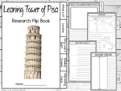 Leaning Tower of Pisa Flip Book - Simple Living. Creative Learning