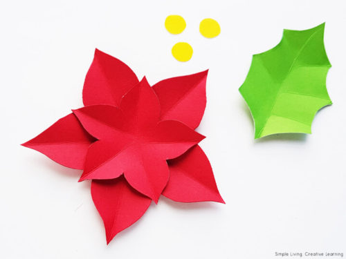 Poinsettia Paper Craft Activity - Simple Living. Creative Learning