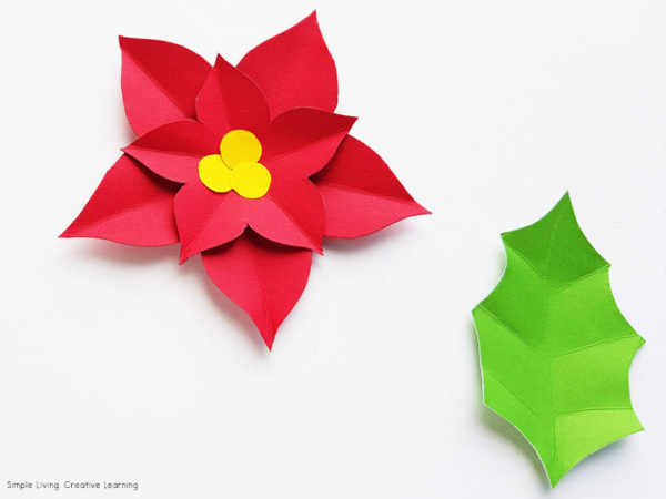 Poinsettia Paper Craft Activity - Simple Living. Creative Learning
