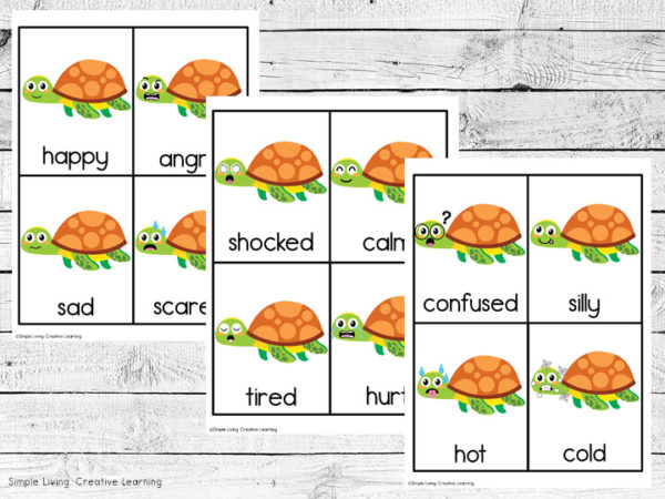 Sea Turtle Emotion Flashcards - Simple Living. Creative Learning