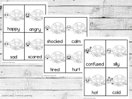 Sea Turtle Emotion Flashcards - Simple Living. Creative Learning