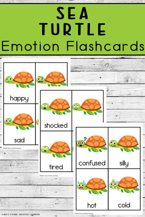 Sea Turtle Emotion Flashcards - Simple Living. Creative Learning