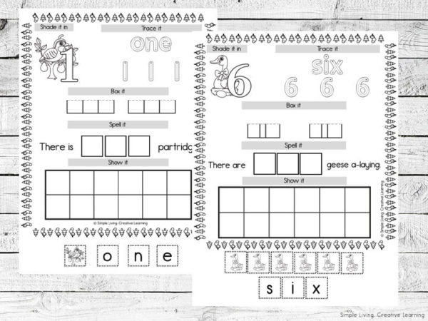 12 Days of Christmas Counting Pack - Simple Living. Creative Learning