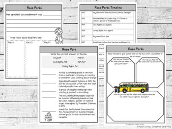 Rosa Parks Study - Simple Living. Creative Learning