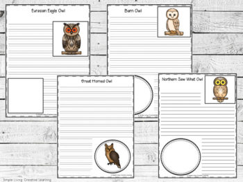 Owl Notebooking Pages - Simple Living. Creative Learning