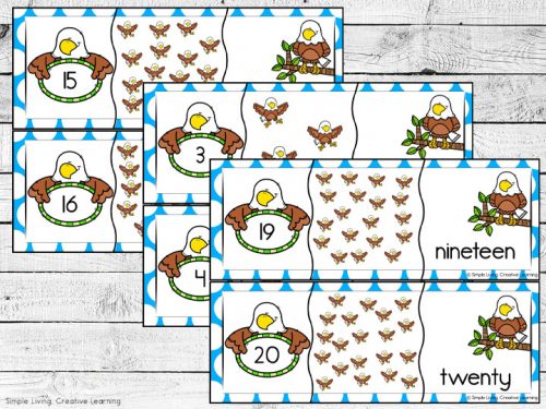 Eagle Number Puzzles - Simple Living. Creative Learning