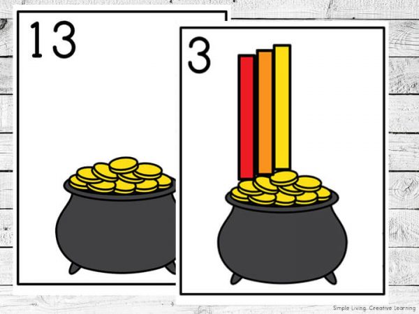 Rainbow Pot of Gold Counting Mats - Simple Living. Creative Learning