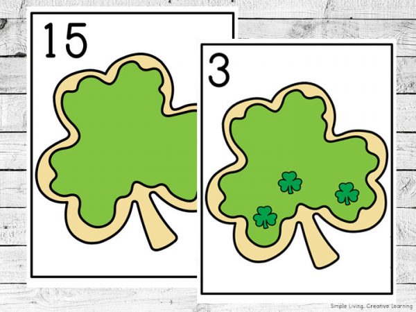 Shamrock Cookies Counting Mats - Simple Living. Creative Learning