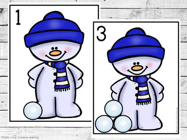 Snowball Counting Mats - Simple Living. Creative Learning