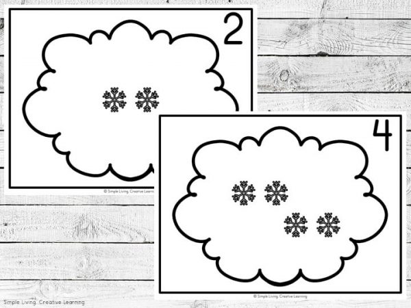 Snowflake Counting Mats - Simple Living. Creative Learning