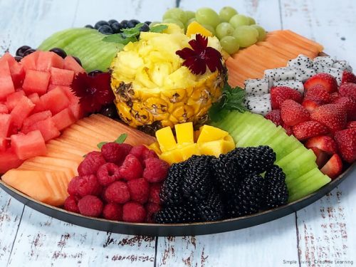 Rainbow Fruit Platter - Simple Living. Creative Learning