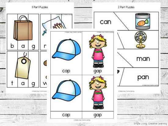 Printable Short A CVC Printables - Simple Living. Creative Learning