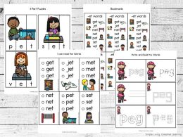 Short E CVC Printables - Simple Living. Creative Learning