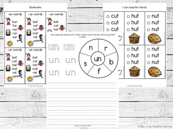 Short U CVC Printables - Simple Living. Creative Learning