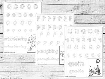 Sports Themed Alphabet Handwriting Worksheets - Simple Living. Creative ...