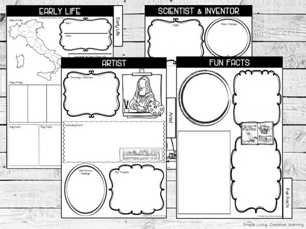 Leonardo Da Vinci Flip Book - Simple Living. Creative Learning