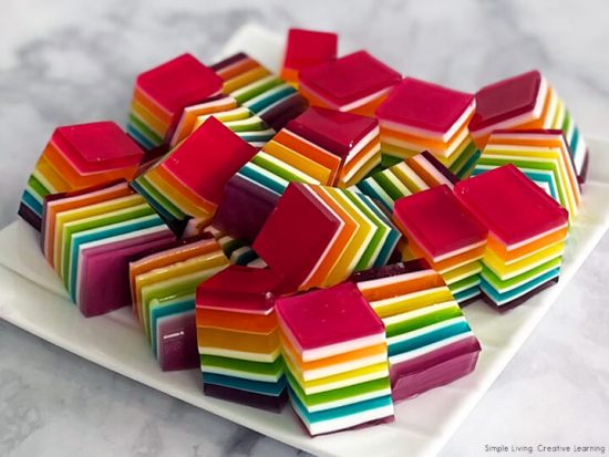 Layered Rainbow Jelly - Simple Living. Creative Learning