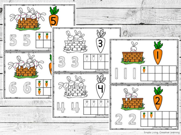 Bunny Counting Mats - Simple Living. Creative Learning